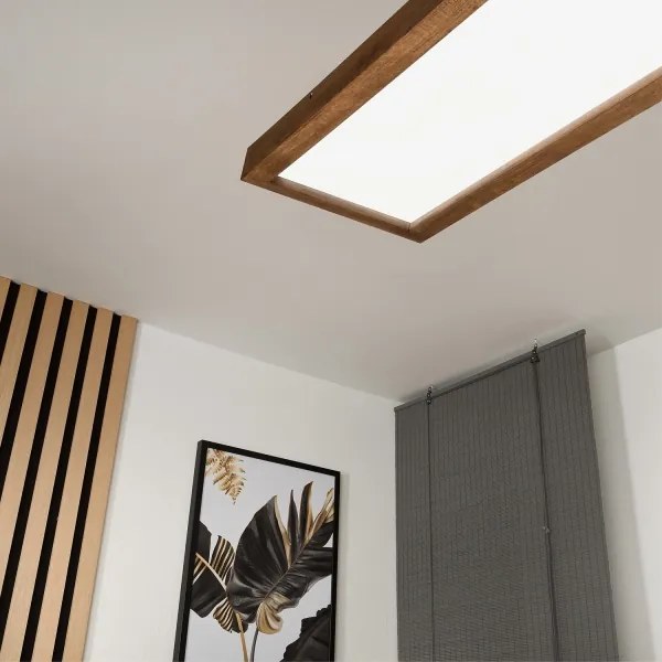 Brilagi -LED Koupelnové svítidlo WOODY FRAME LED/50W/230V 120x30 IP44 dub třešeň