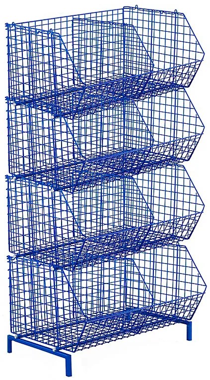FEROPLAST spol. s.r.o Průmyslový úložný koš KS6, kompletní set 4 košů na pevných nohách