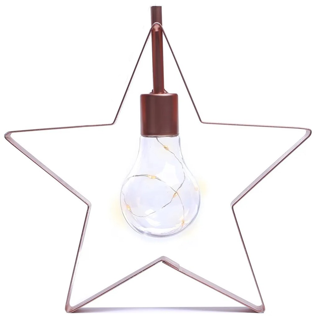 Vánoční LED lampa STAR červená