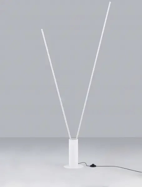 LED bílá stojací lampa Kimolia