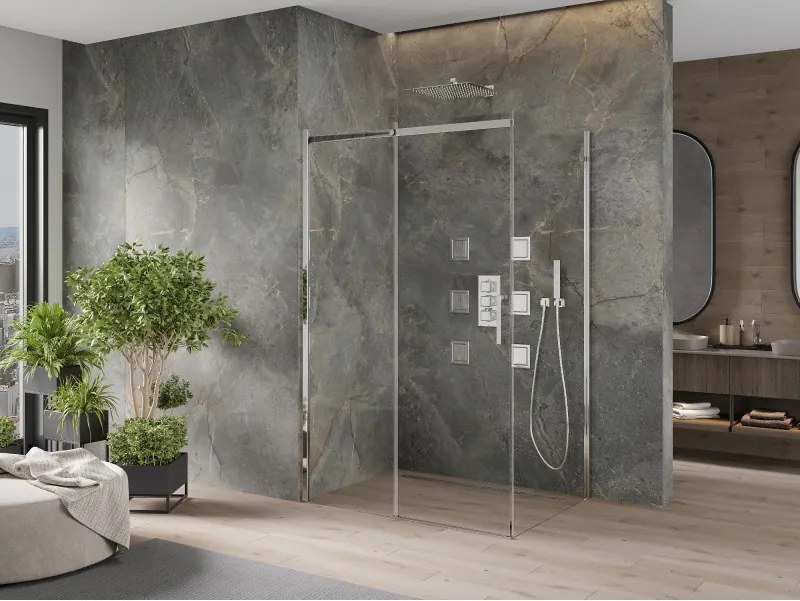 Mexen Omega sprchový kout 120x90cm, 8mm sklo, chromový profil-čiré sklo, 825-120-090-01-00