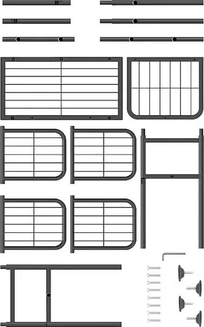 Vysoký stojan na květiny – 6 pater