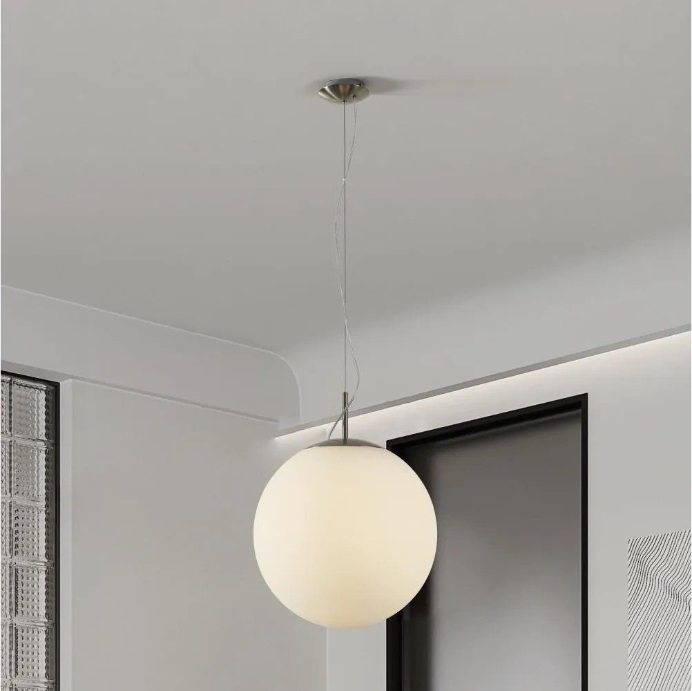 Eglo 63271 - Lustr na lanku PIEDALE 1xE27/60W/230V pr. 43 cm matný chrom