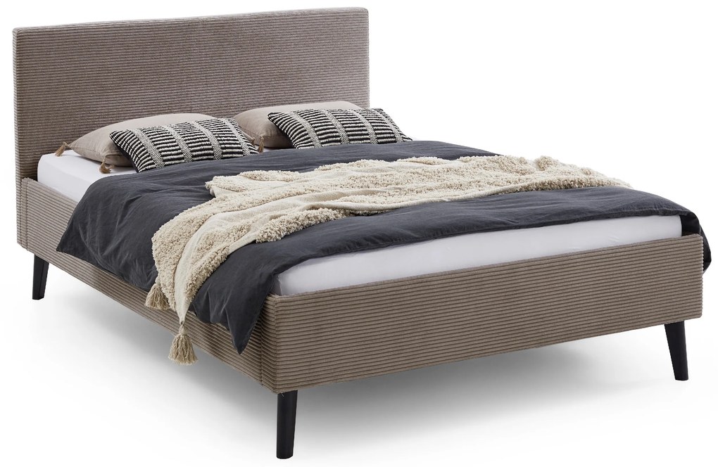 MEISE MÖBEL Čalouněná postel AVOLA 140x200cm taupe 2156-10-3000