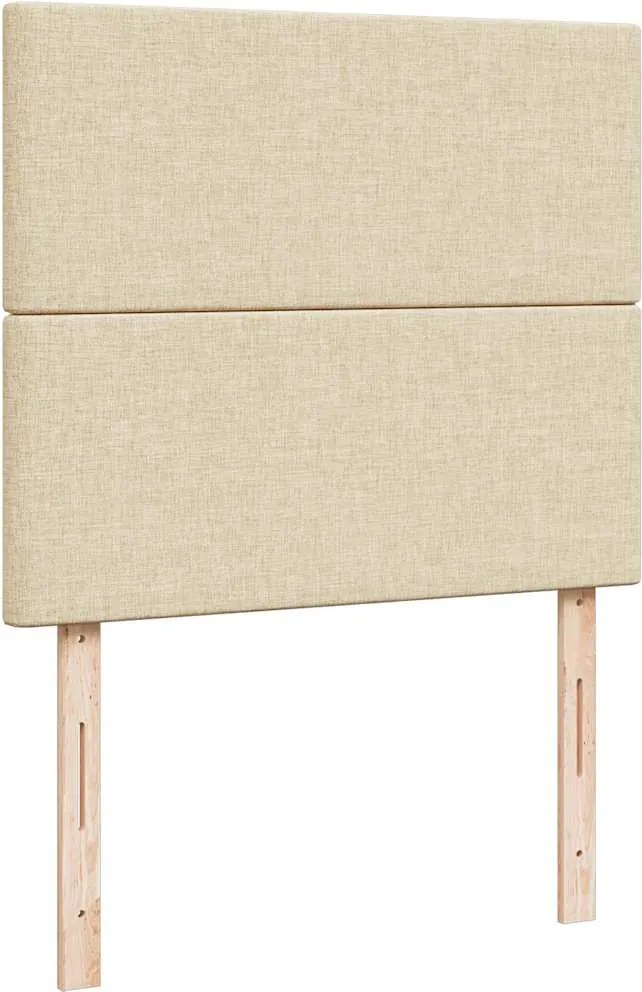 Box spring postel s matrací krémová 120x200 cm textil 3292021