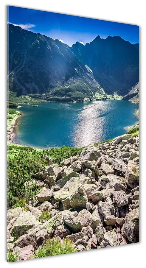 Wallmuralia Foto obraz akrylový Černé jezero Tatry 60x120 cm
