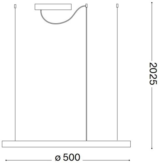 Ideal Lux - LED Stm lustr na lanku ORACLE S LED/28W/230V 4000K pr. 50 cm černá