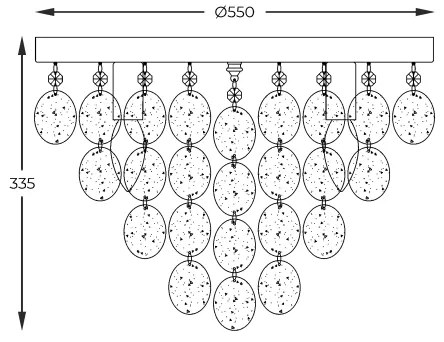 Zuma Line 18366 - Přisazený lustr PARDO 8xE14/40W/230V chrom