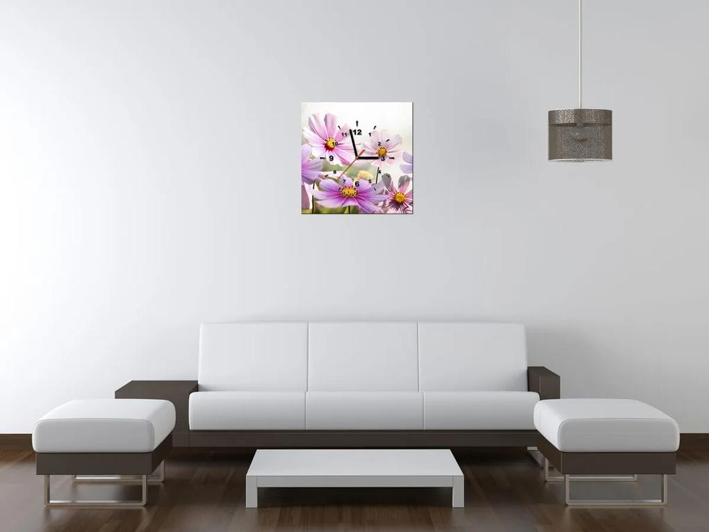 Gario Obraz s hodinami Jemné květy Rozměry: 40 x 40 cm