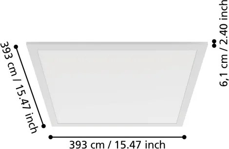 Eglo 901491 - LED Stropní svítidlo MORADILLO LED/18,8W/230V 40x40 cm bílá