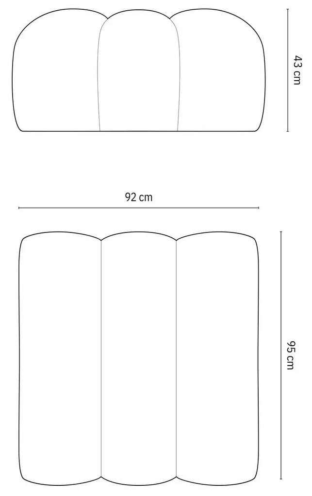 MUZZA Otoman pauline samet žlutý