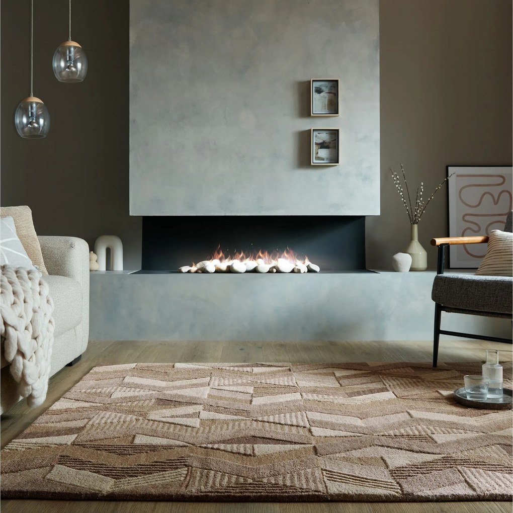 Kusový koberec Moda Asher Natural, 200x290, hnedá, chodba / predsieň, Flair Rugs
