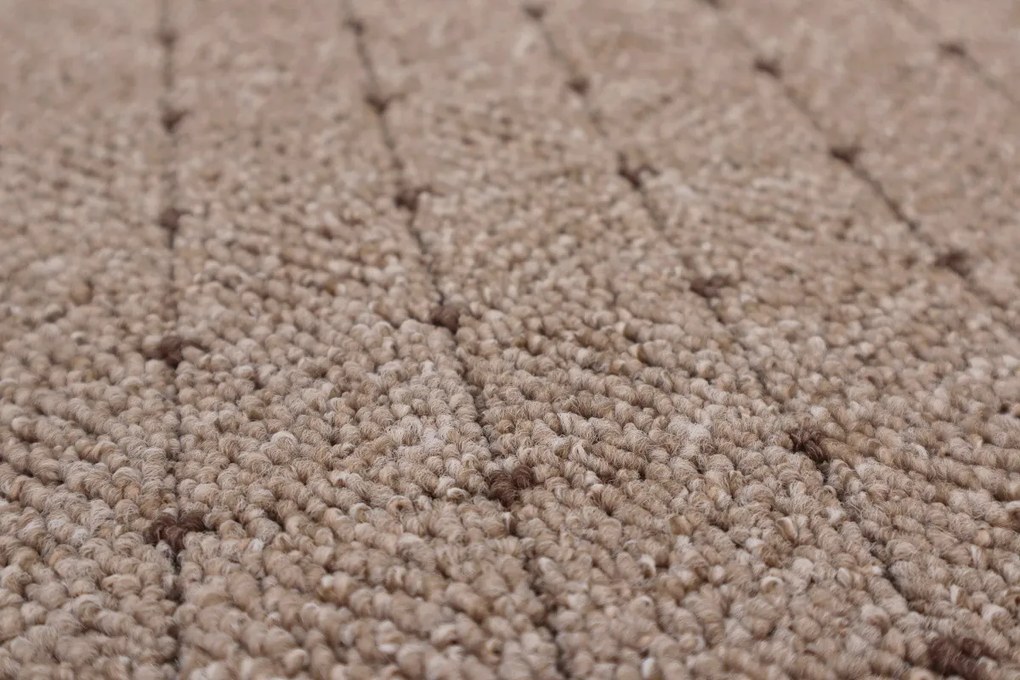 Condor Carpets, AKCE: 400x400 (průměr) kruh cm Kusový koberec Udinese béžový new kruh, béžová, chodba / předsíň