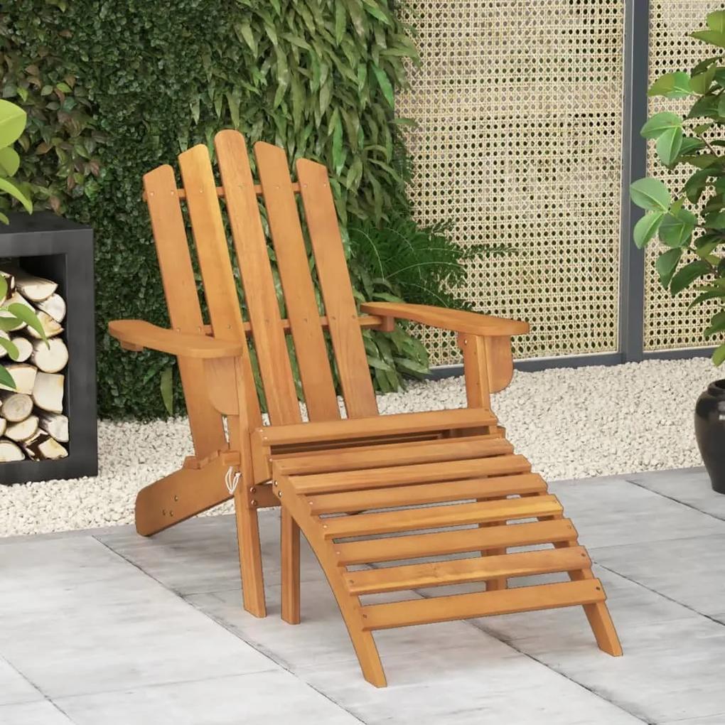 vidaXL Zahradní židle Adirondack s podnožkou masivní akáciové dřevo [360034] Barva: Hnědá
