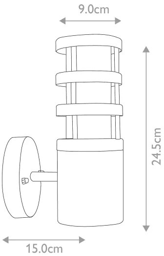 Elstead HORNBAEK-W1 - Venkovní nástěnné svítidlo 1xE27/60W/230V IP44 černá