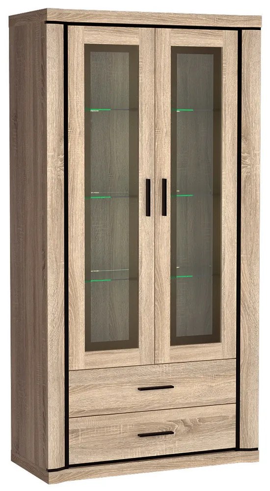 Obývací stěna DALLAS s | sestava B | 4 díly | 409 cm | sonoma