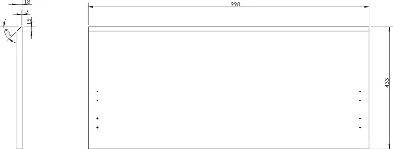 Mexen Rivel, koupelnová skříňka 100 cm, 1 zásuvka, drážkovaná, bílá matná, 91A20-10047-1-BF01