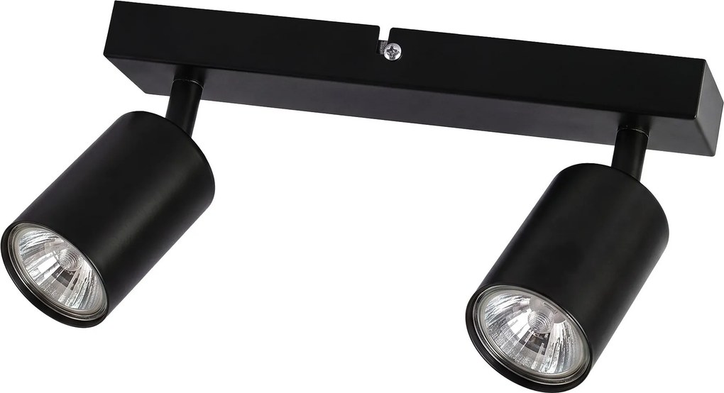 Toolight Toolight, JNH029-2C, stropní bodové svítidlo, 2× GU10, 26 cm, černá, OSW-56216
