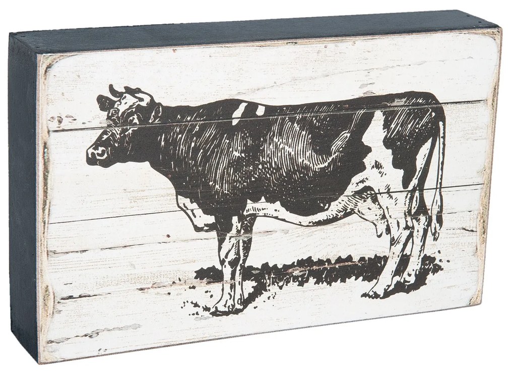 Dřevěný obrázek kráva - 12*4*20 cm