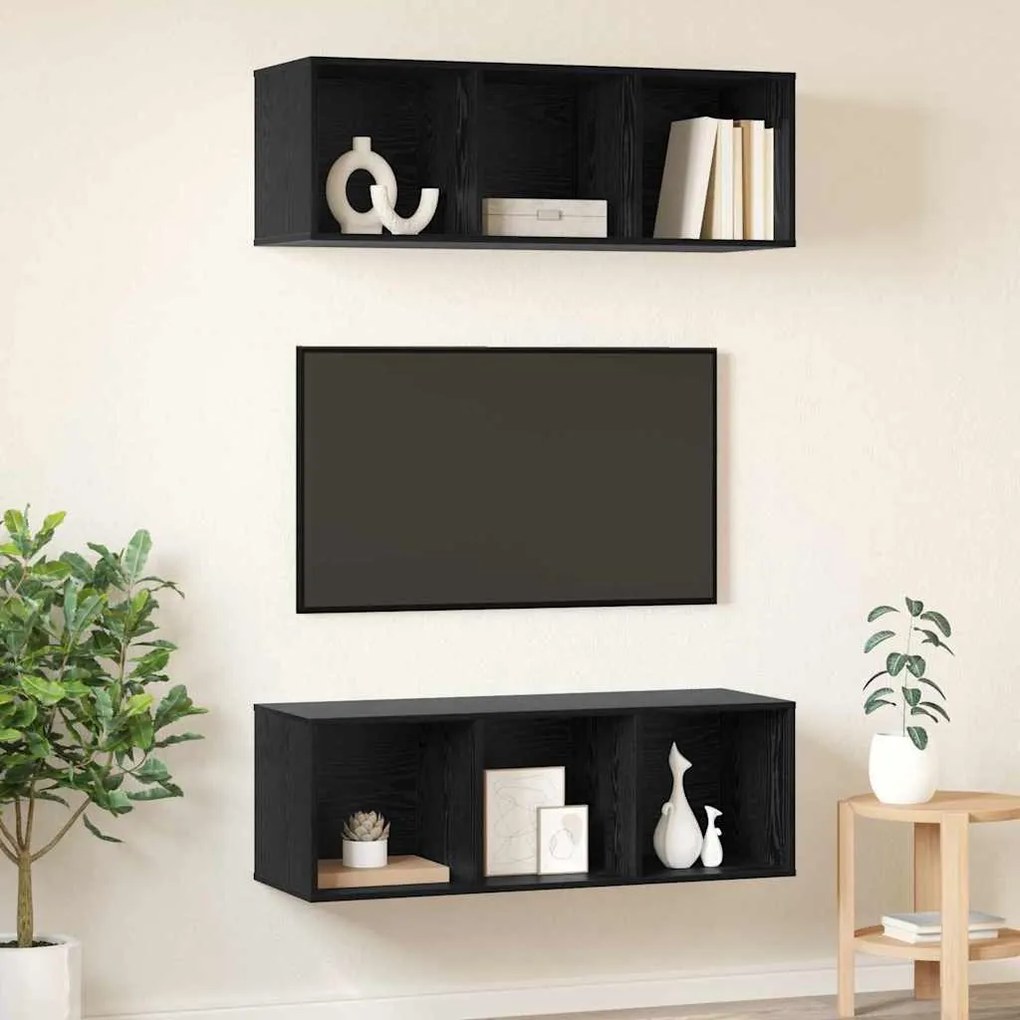 Sestava TV skříněk 2 ks Černý dub Kompozitní dřevo 3393574