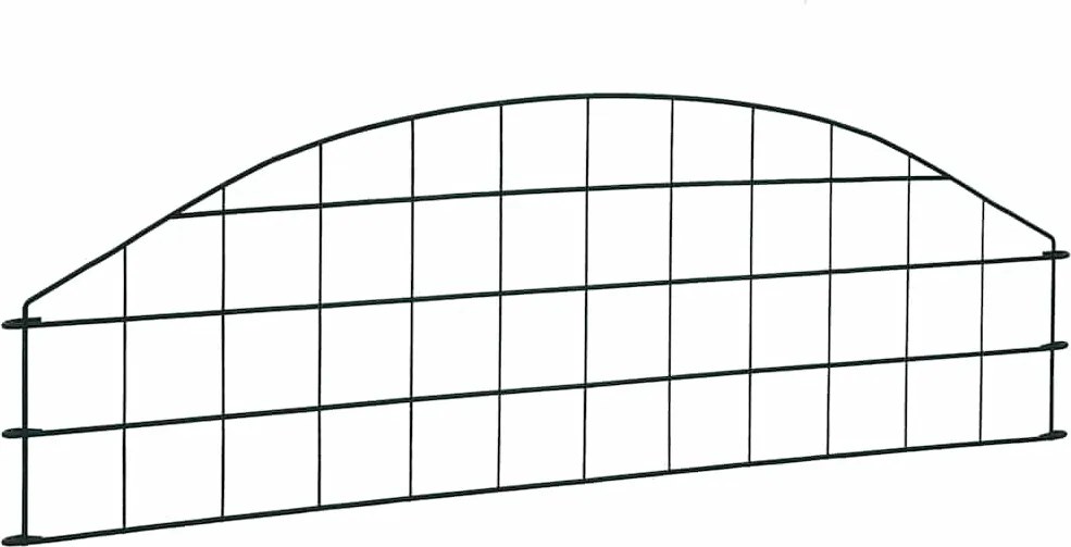 Obloukový zahradní plot 77,3 x 26 cm zelený 146101