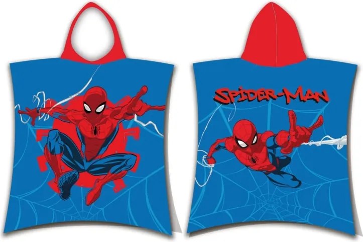 Jerry Fabrics Plážová osuška pončo Spider-man Webshot 50x115 cm