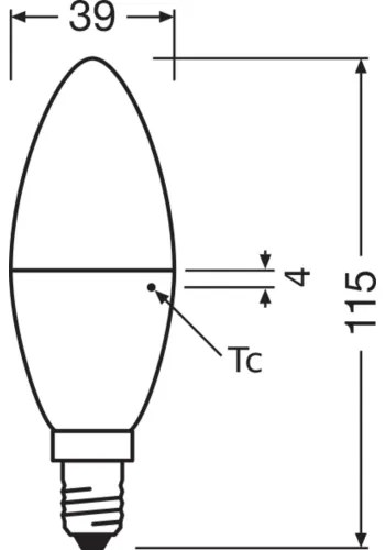 LED žárovka E14 LEDVANCE 7,5W (60W) studená bílá (6500K)