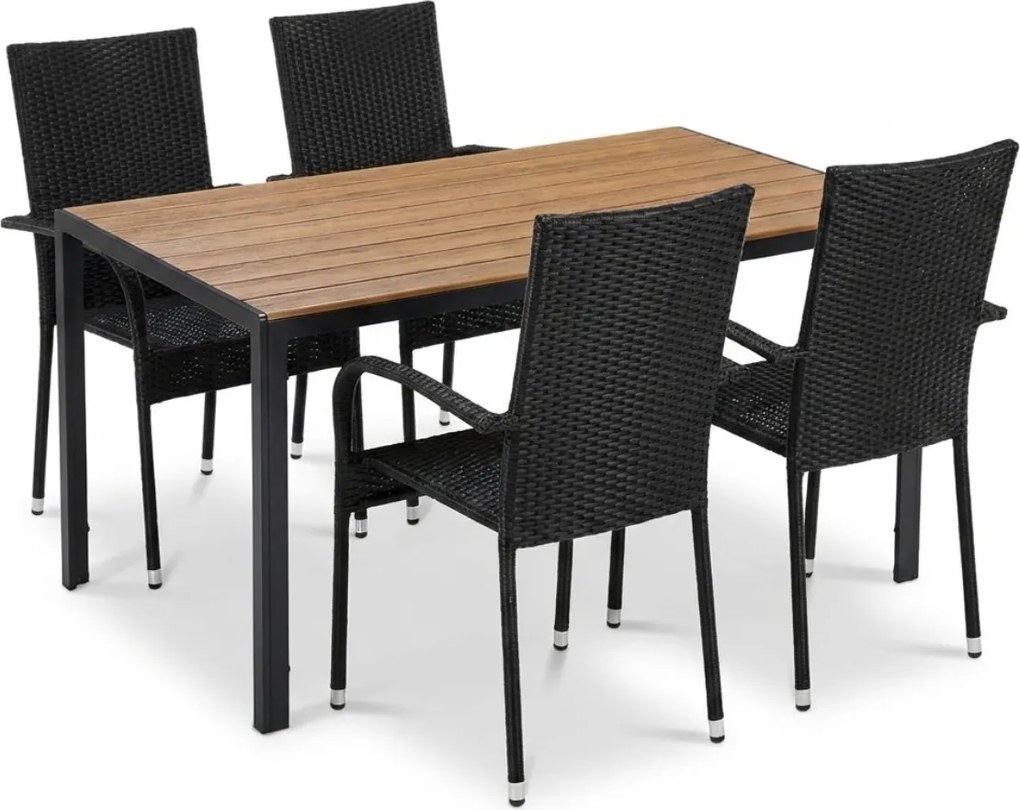 Vikio Zahradní ratanový set 140x80 pro 4 osoby DT255-P2 přirodní