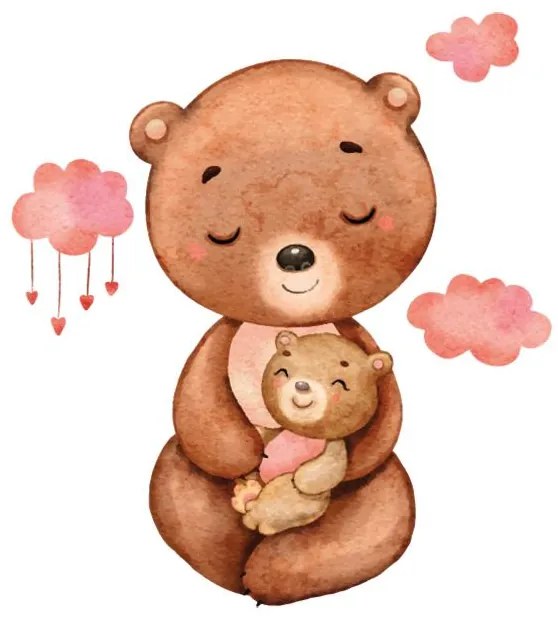 Plakát Medvědí máma a mládě