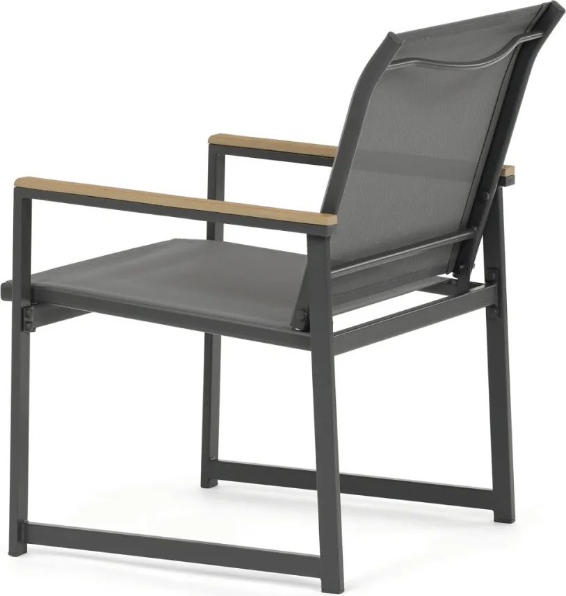 Zahradní sestava AZS-S1212 GREY, síťovina, šedá (108 x 68) cm