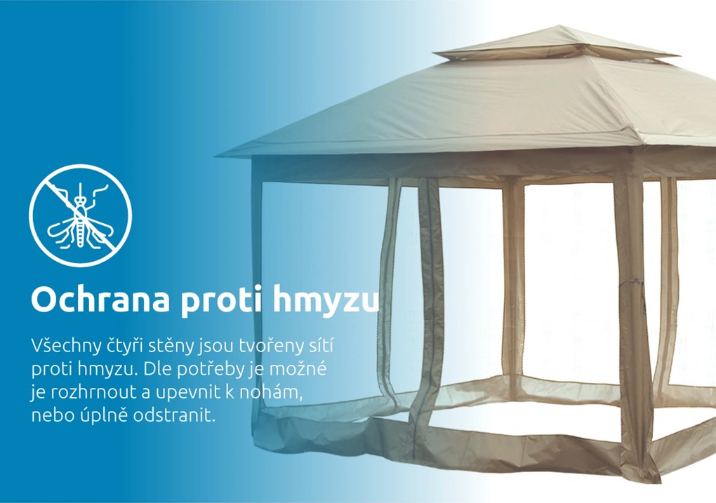 Marimex | Zahradní altán Marimex Vista 3x3 m - béžový (poškozený obal) | 109705740