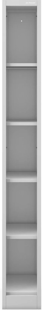 Úzký kovový archivační regál na dokumenty šedý, 250x1950x400 mm: TIM
