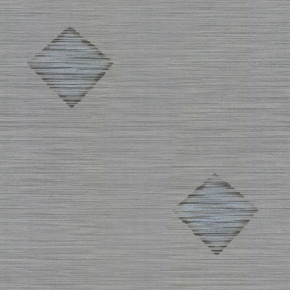 Šedostříbrná vliesová tapeta, geometrický vzor 45212, Feeling, Emiliana