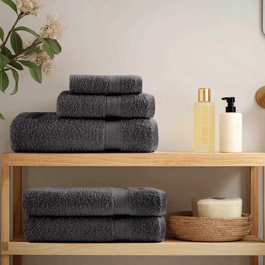 8dílná sada ručníků Premium SOLUND antracitová 600 g/m² 137537