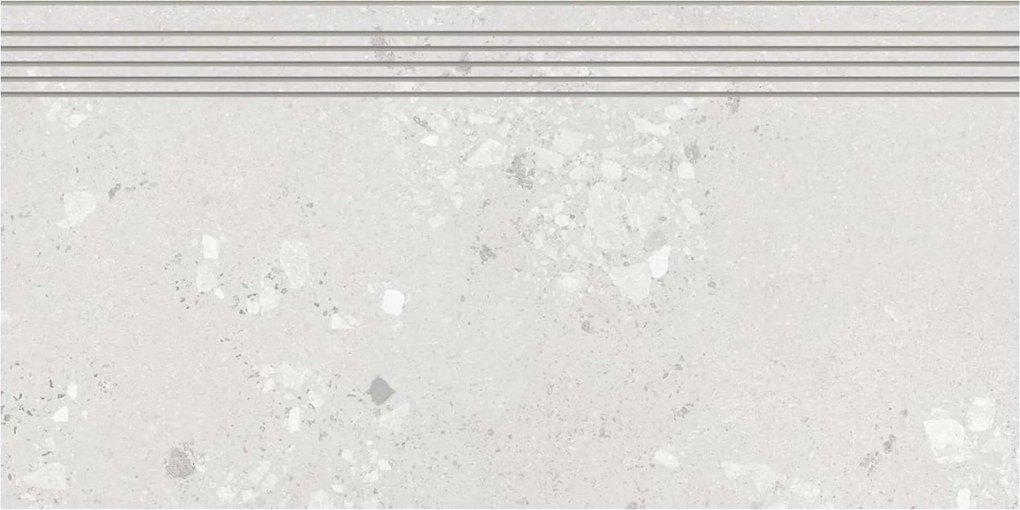 RAKO Castone - Schodovka 40x80 cm, paper bílošedá DCP84855