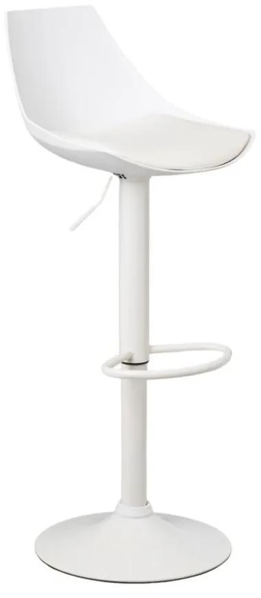 Bílé barové židle s nastavitelnou výškou z imitace kůže v sadě 2 ks (výška sedáku 56,5 cm) – Casa Selección
