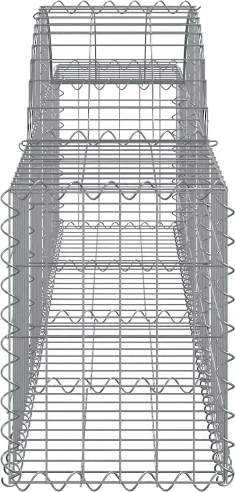 Klenuté gabionové koše 4 ks 200x30x40/60 cm pozinkované železo 3146049