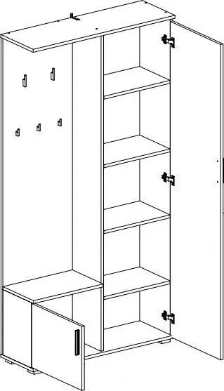 Casarredo - Komfort nábytek Předsíňová stěna CUBA