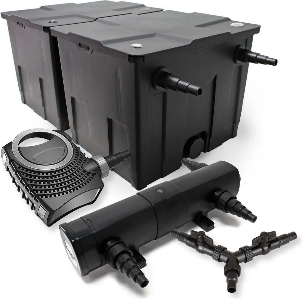 Sada jezírkové filtrace SunSun CBF-350B / CTF-8000 – 60000 L, 8000 l/h, 70 W (55029)