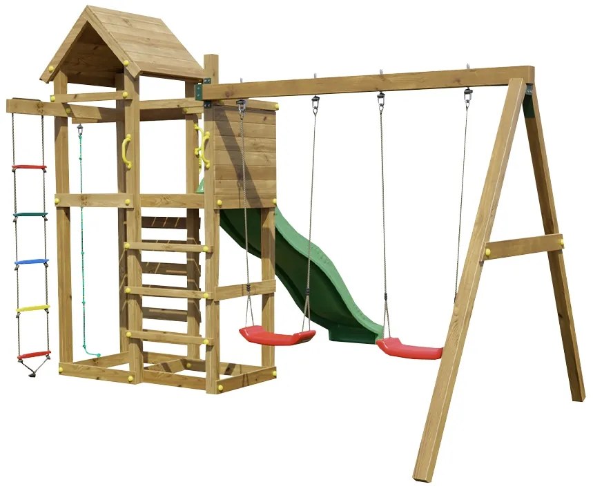 Marimex | Dětské hřiště Marimex Play Basic 011 + zelená skluzavka | 11640592