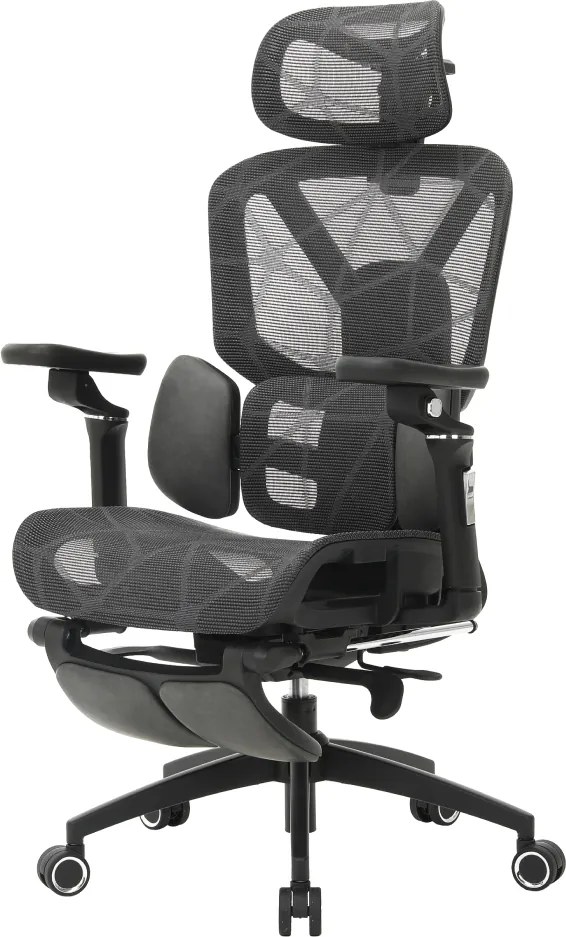Ergonomická kancelářská židle STORM - tmavě šedá síťovina / nosnost 150 kg