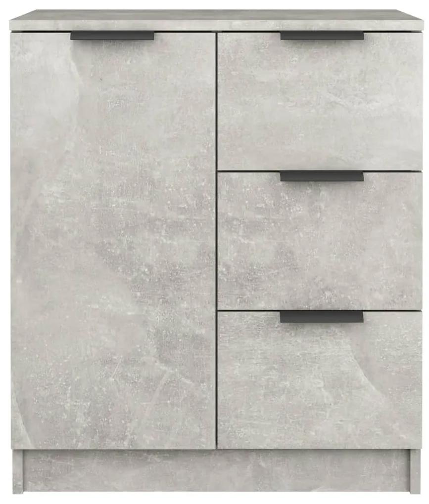 Příborníky 2 ks betonově šedé 60 x 30 x 70 cm kompozitní dřevo,  3115791