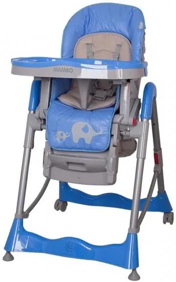 Jídelní židlička Coto Baby Mambo 2019 Blue - Sloníci