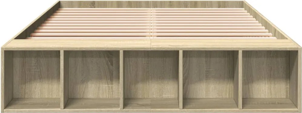 Rám postele dub sonoma 135 x 190 cm kompozitní dřevo 3280589