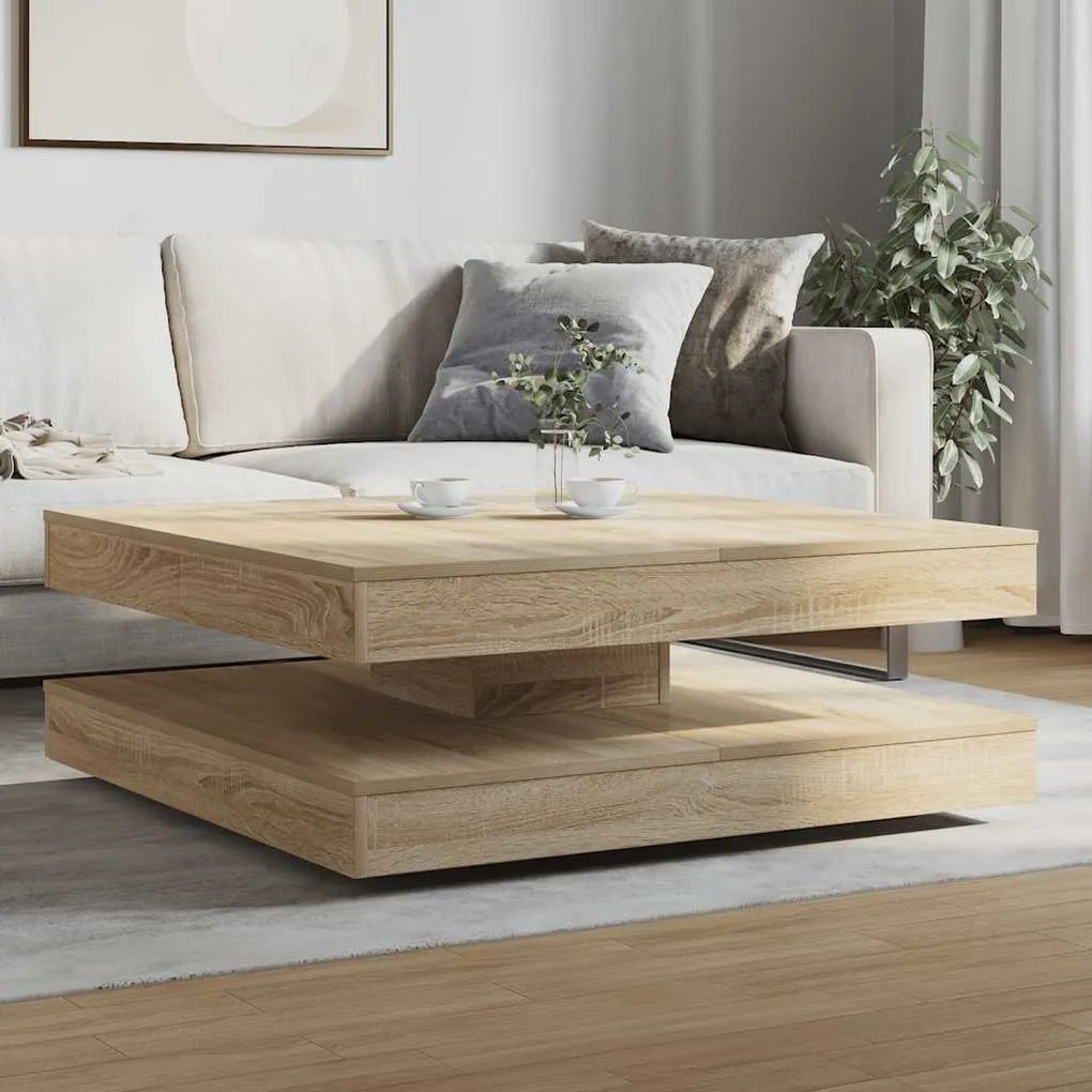 Konferenční stolek otočný o 360º dub sonoma 90x90x34,5 cm 3321353
