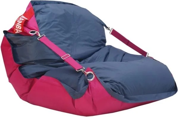 BeanBag Sedací pytel 189x140 duo pink - jeans