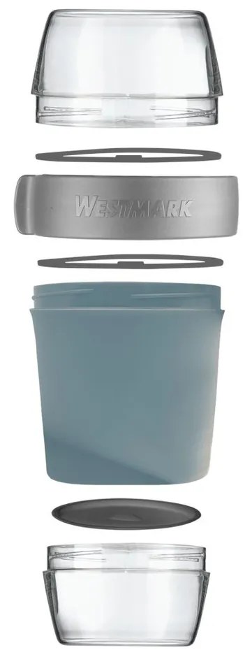 Westmark Třídílná dóza na jídlo, 1150 ml, modrá, L