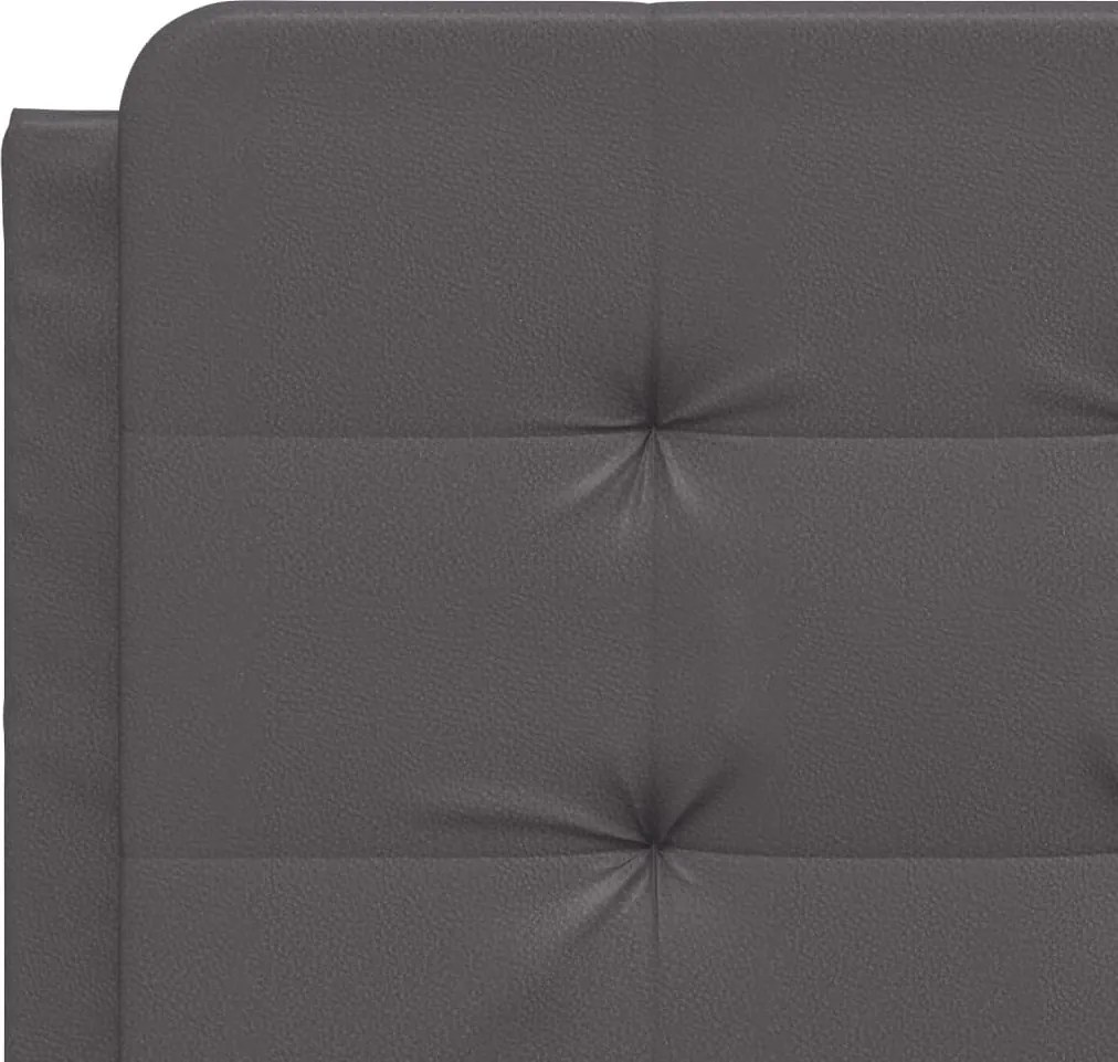 Rám postele bez matrace Zadar šedá 140 x 190 cm umělá kůže 3208862