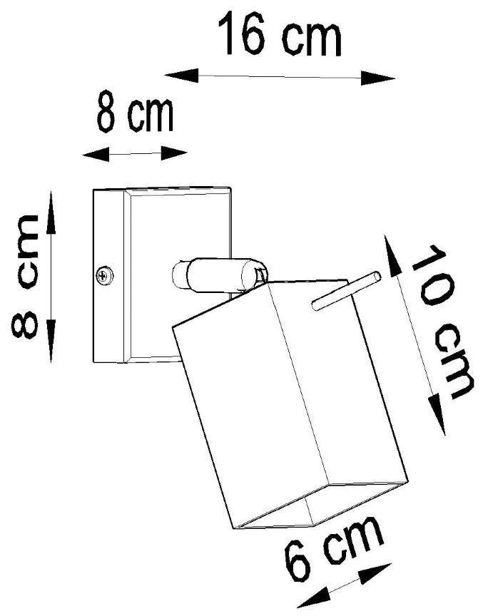 Bodové svítidlo Merida, 1x bílé kovové stínítko, (možnost polohování)