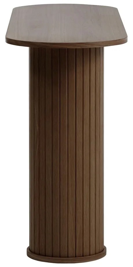 Hnědý konzolový stolek 40x130 cm Nola – Unique Furniture